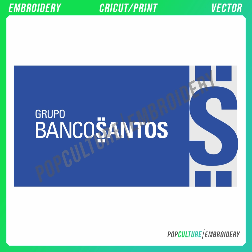 banco santos - Official Logo for Embroidery & Vector • Pop Culture ...