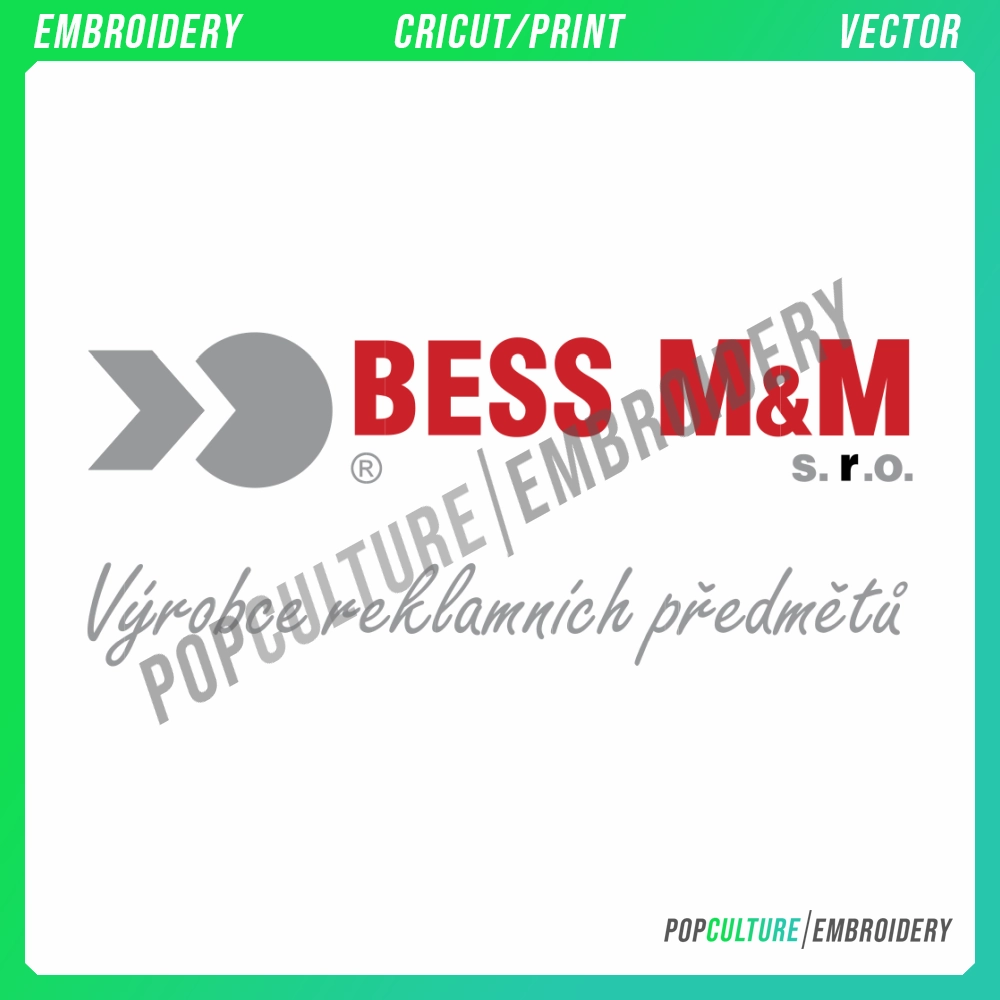 Bess M&M - Official Logo for Embroidery & Vector • Pop Culture ...