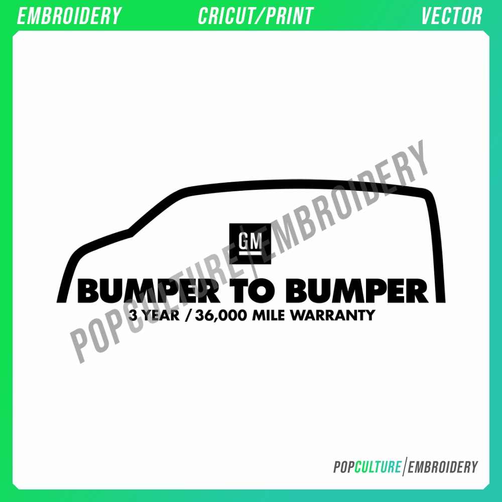 Bumper To Bumper - Official Logo for Embroidery & Vector • Pop Culture ...