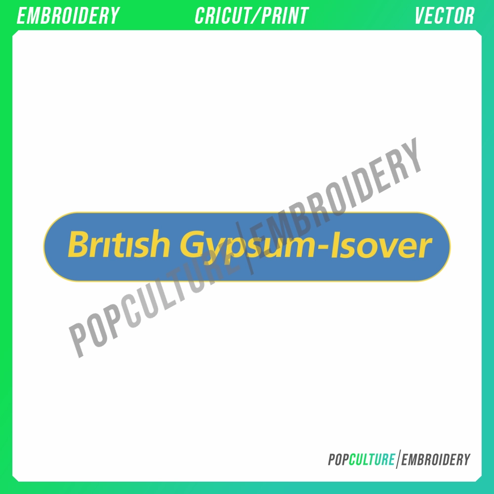 British Gypsum Isover - Official Logo for Embroidery & Vector • Pop ...