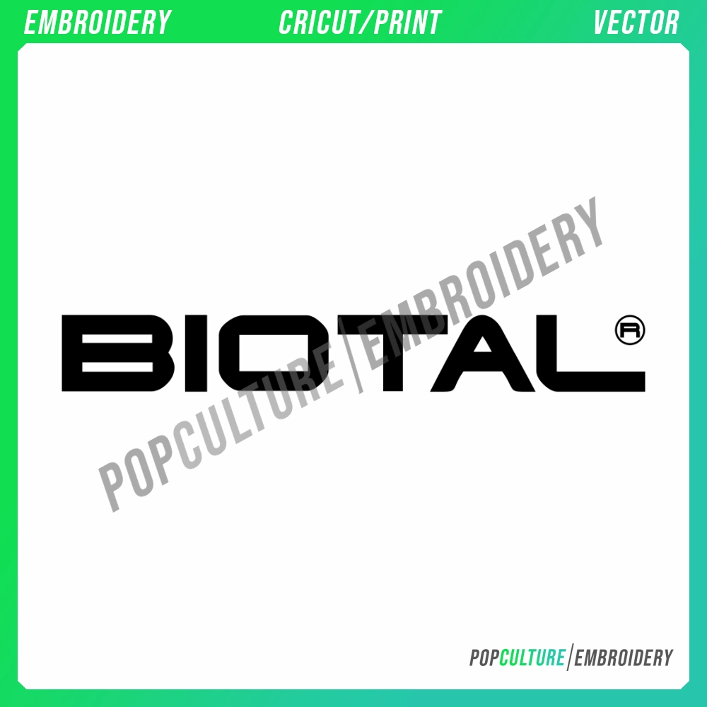 Biotal - Official Logo for Embroidery & Vector • Pop Culture Embroidery ...