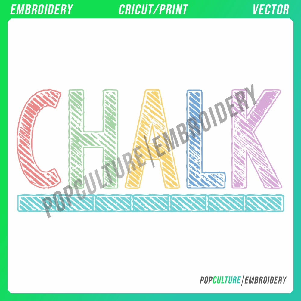 Chalk - Official Logo for Embroidery & Vector • Pop Culture Embroidery ...