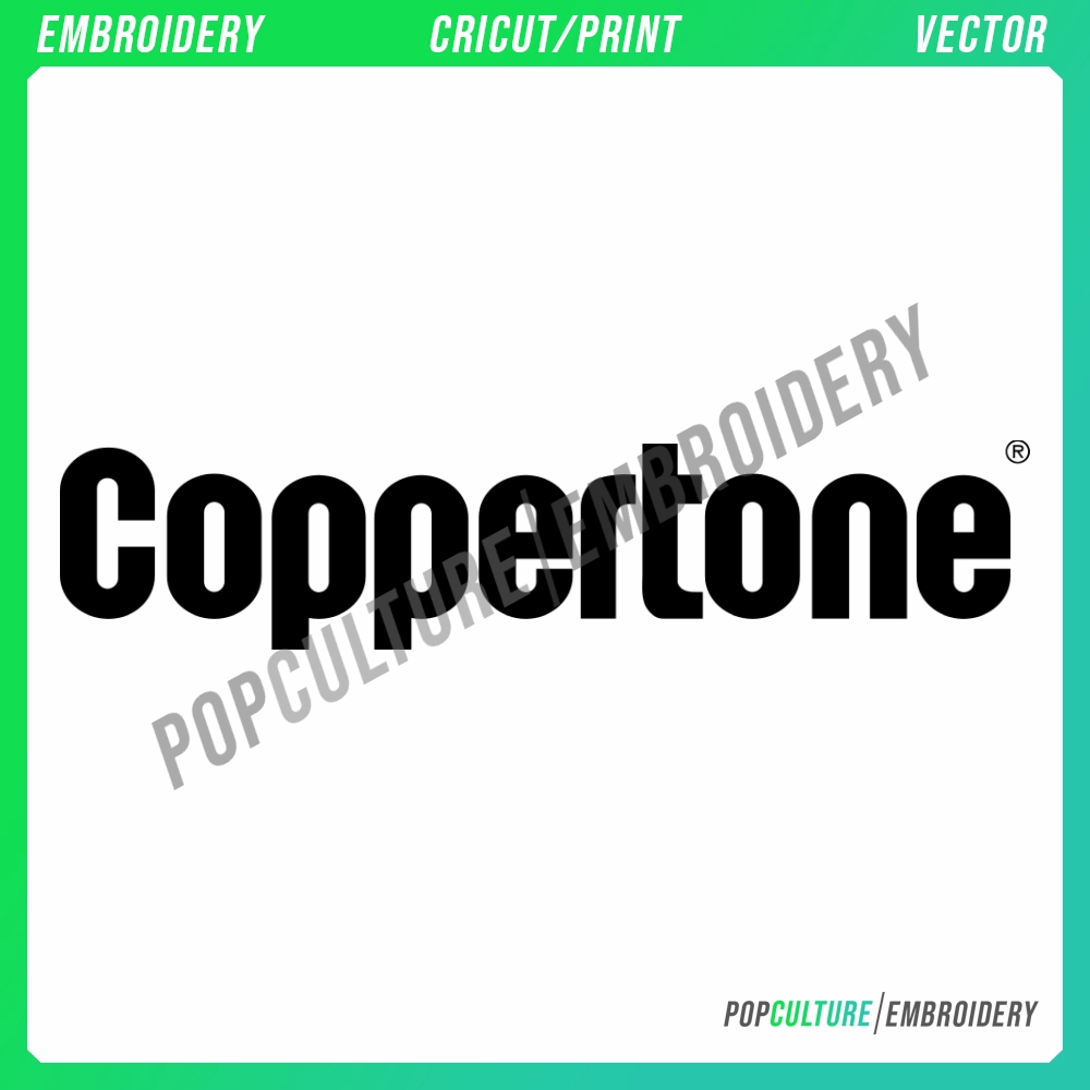 COPPERTONE - Official Logo for Embroidery & Vector • Pop Culture ...