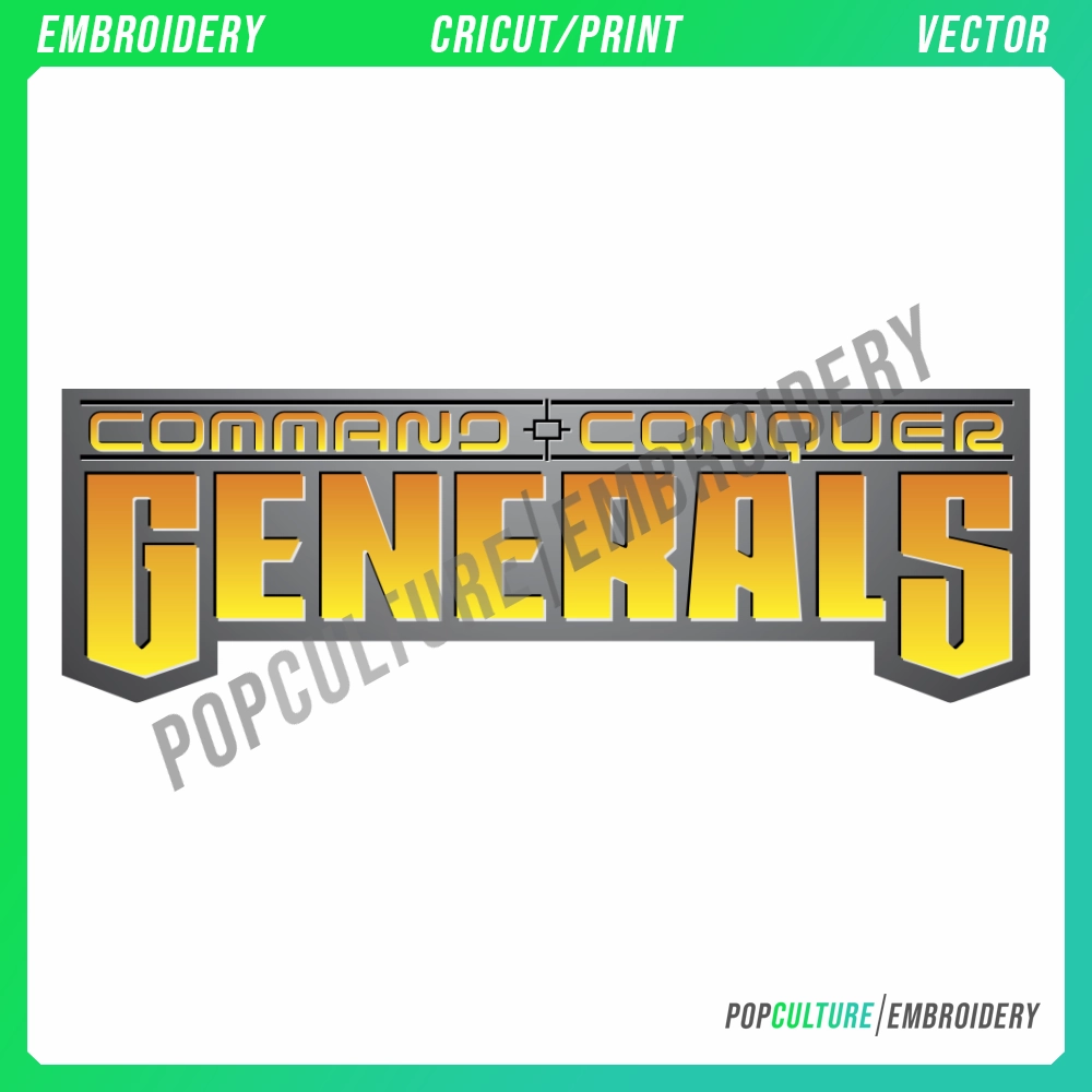 Comand & Conquer Generals - Official Logo for Embroidery & Vector • Pop ...