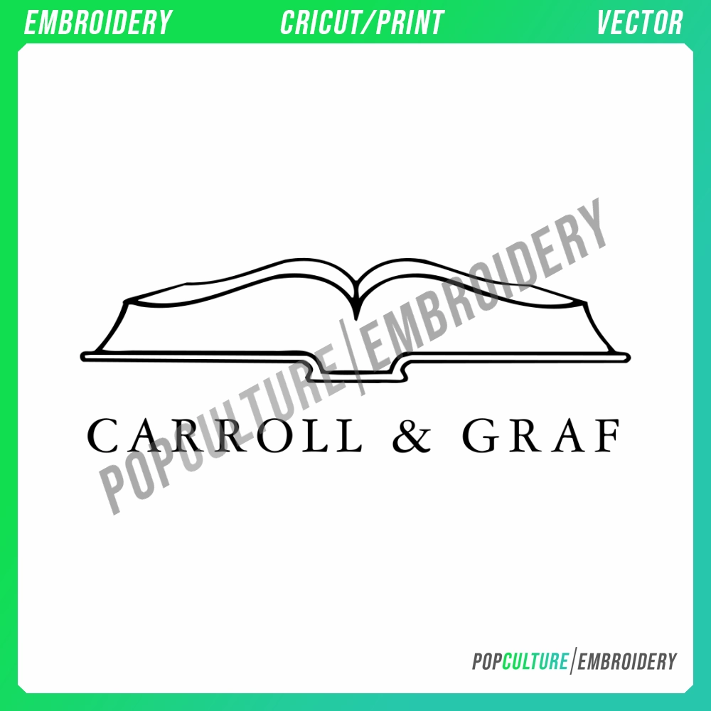 Carroll & Graf - Official Logo for Embroidery & Vector • Pop Culture ...