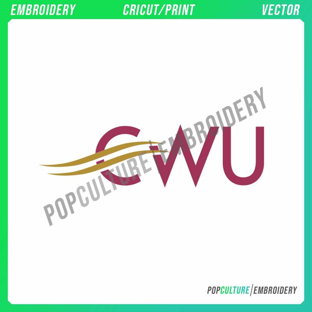 CWU - Official Logo for Embroidery & Vector • Pop Culture Embroidery ...
