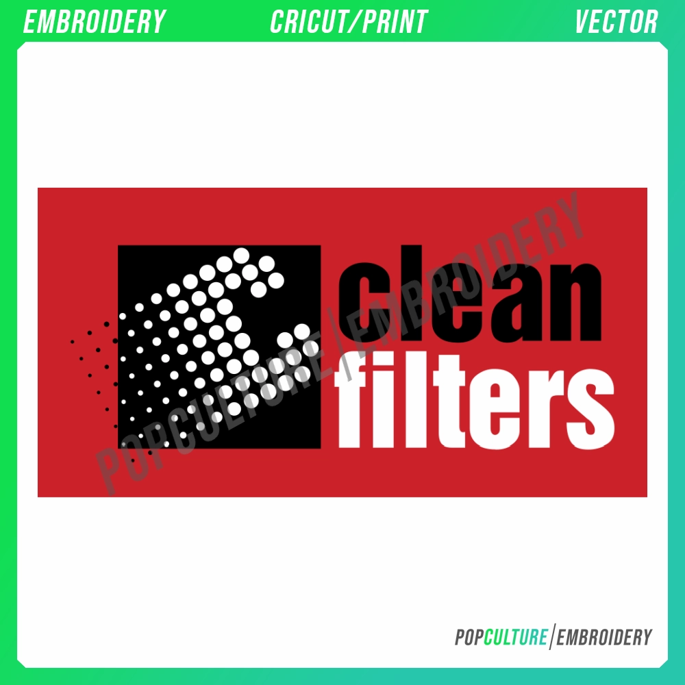 Clean filters logo - Official Logo for Embroidery & Vector • Pop ...