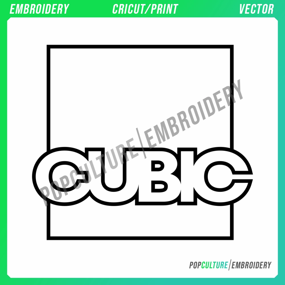 Cubic - Official Logo for Embroidery & Vector • Pop Culture Embroidery ...