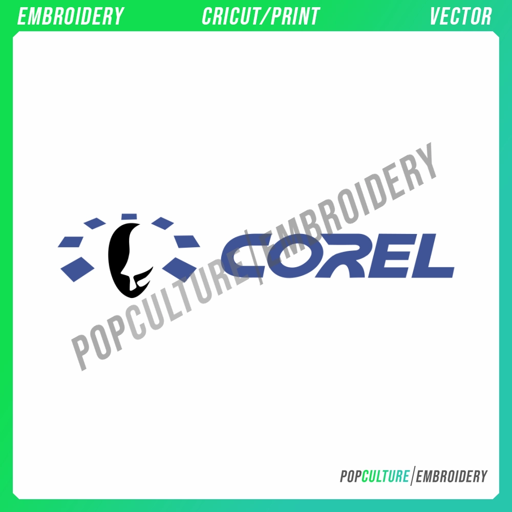 Corel - Official Logo for Embroidery & Vector • Pop Culture Embroidery ...