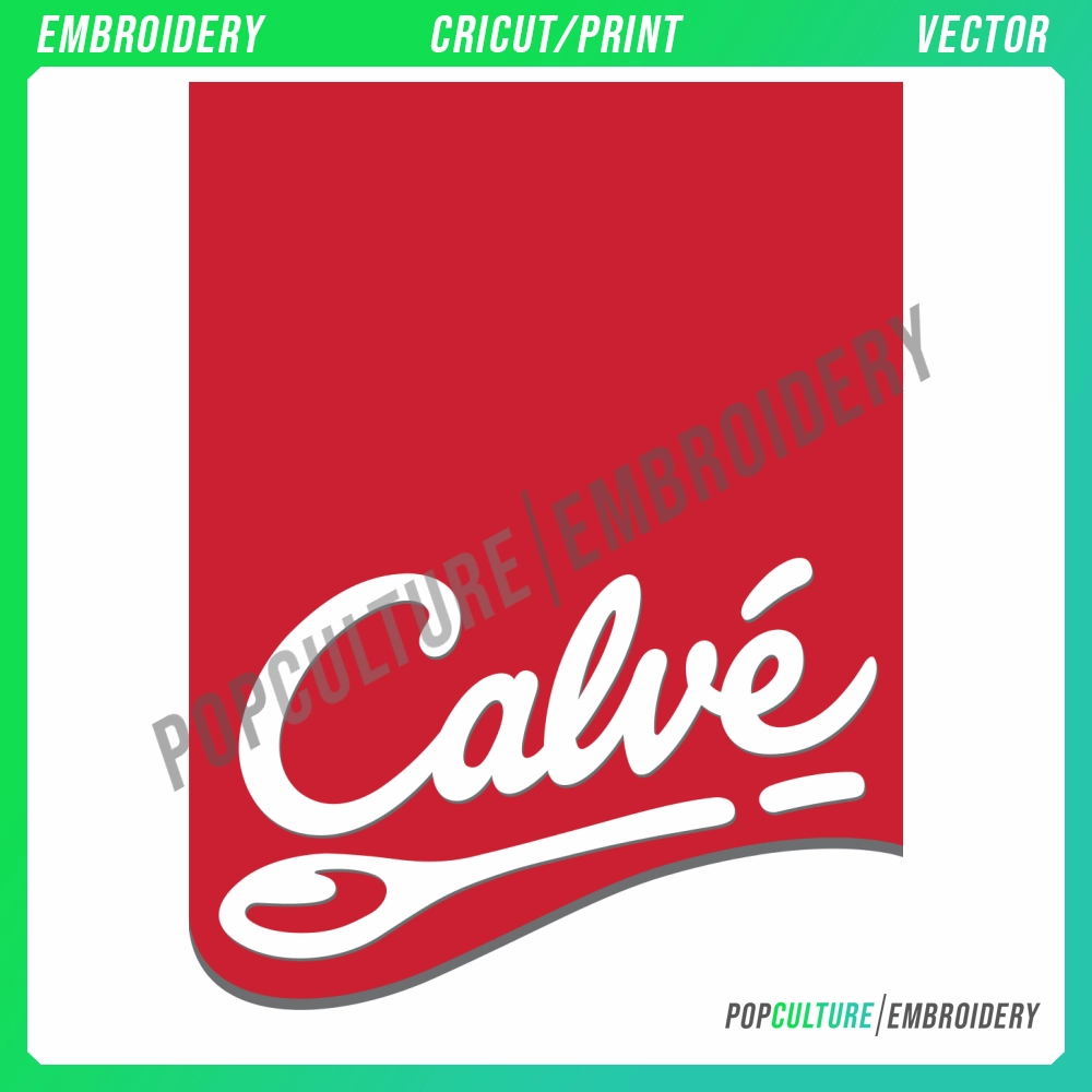 Calve logo with red label - Official Logo for Embroidery & Vector • Pop ...
