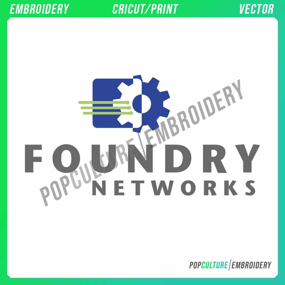 Foundry Networks - Official Logo for Embroidery & Vector • Pop Culture ...