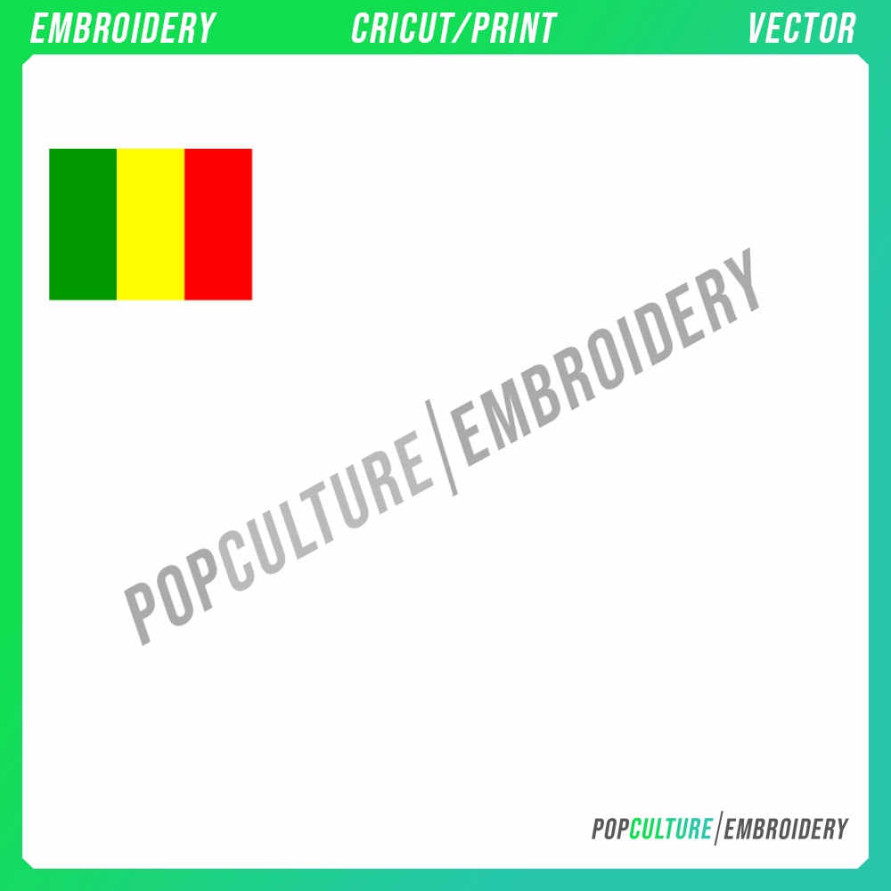 Flag of Mali - Official Logo for Embroidery & Vector • Pop Culture ...