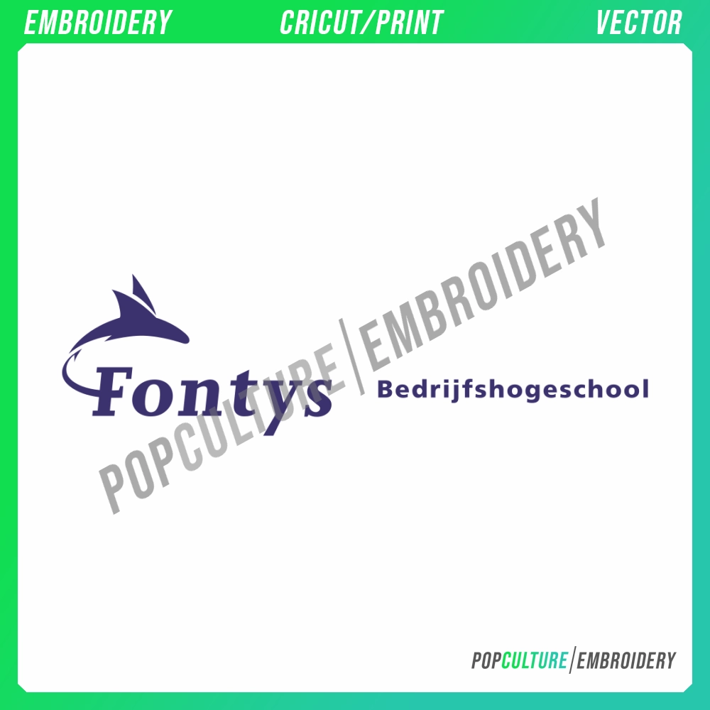 Fontys Bedrijfshogeschool - Official Logo for Embroidery & Vector • Pop ...