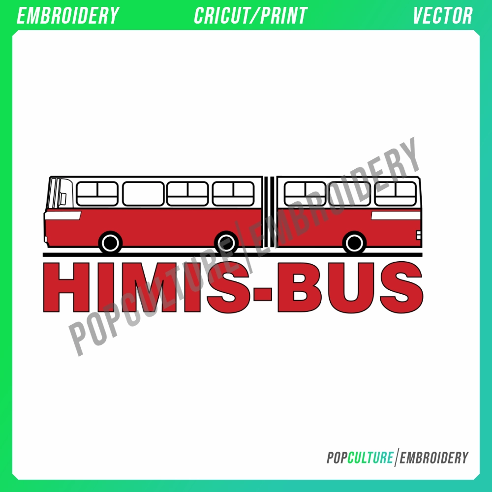 Himis Bus - Official Logo for Embroidery & Vector • Pop Culture Embroidery • 100k+ Embroidery ...