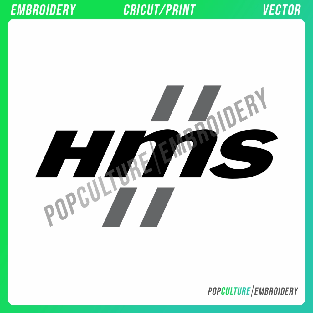 HMS - Official Logo for Embroidery & Vector • Pop Culture Embroidery ...