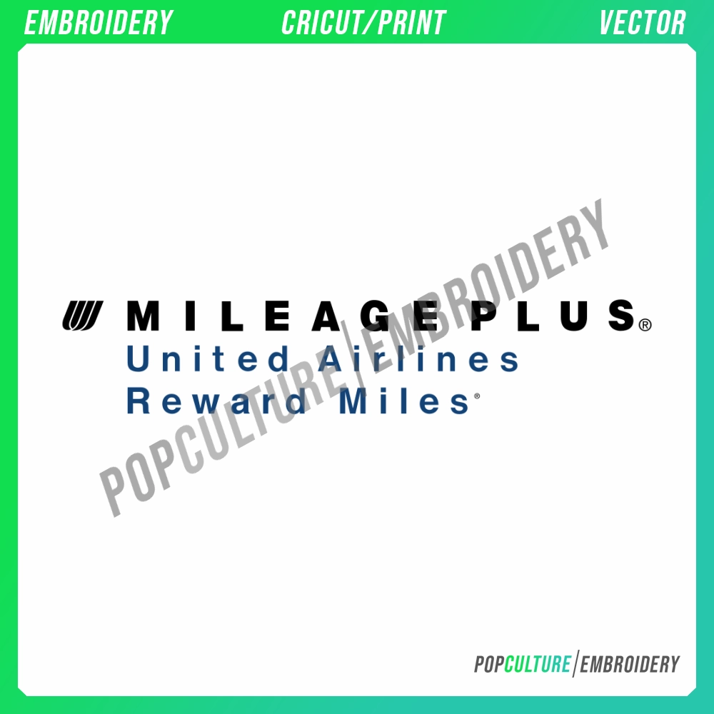 MileagePlus - Official Logo for Embroidery & Vector • Pop Culture ...