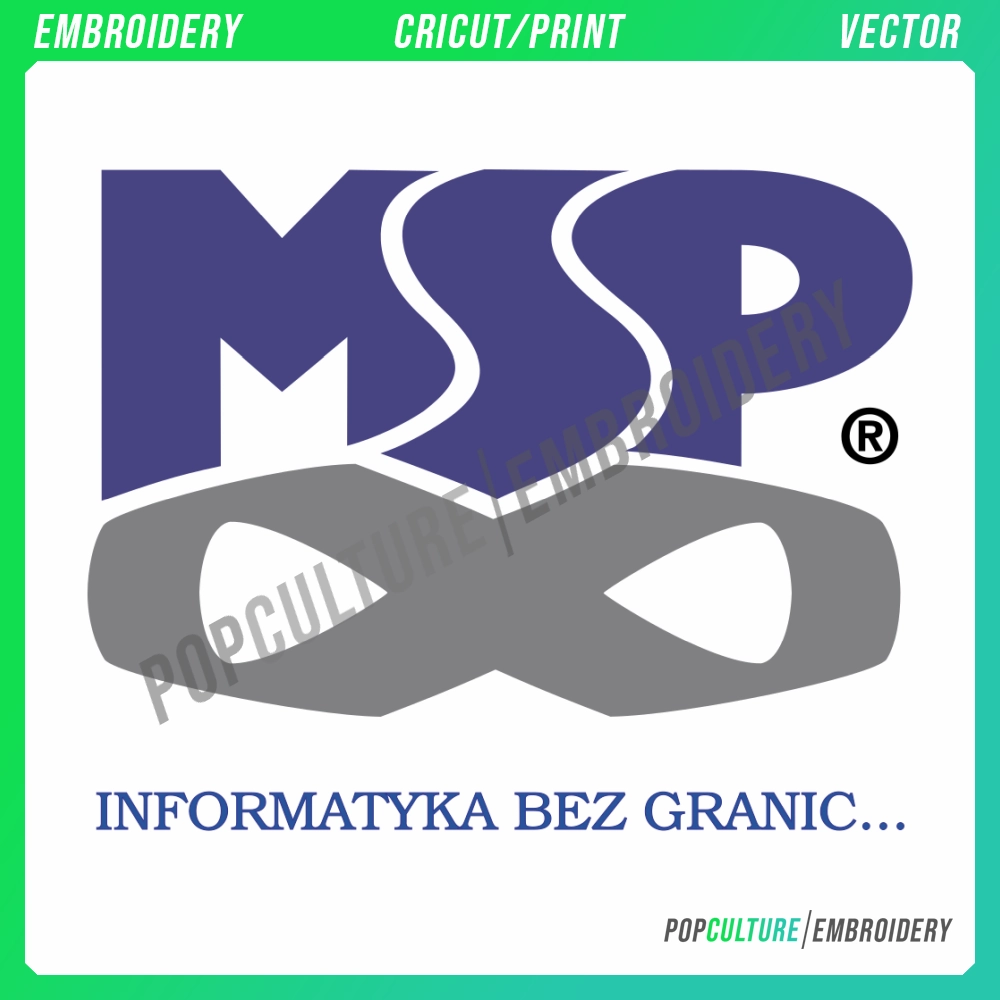 MSP - Official Logo for Embroidery & Vector • Pop Culture Embroidery ...