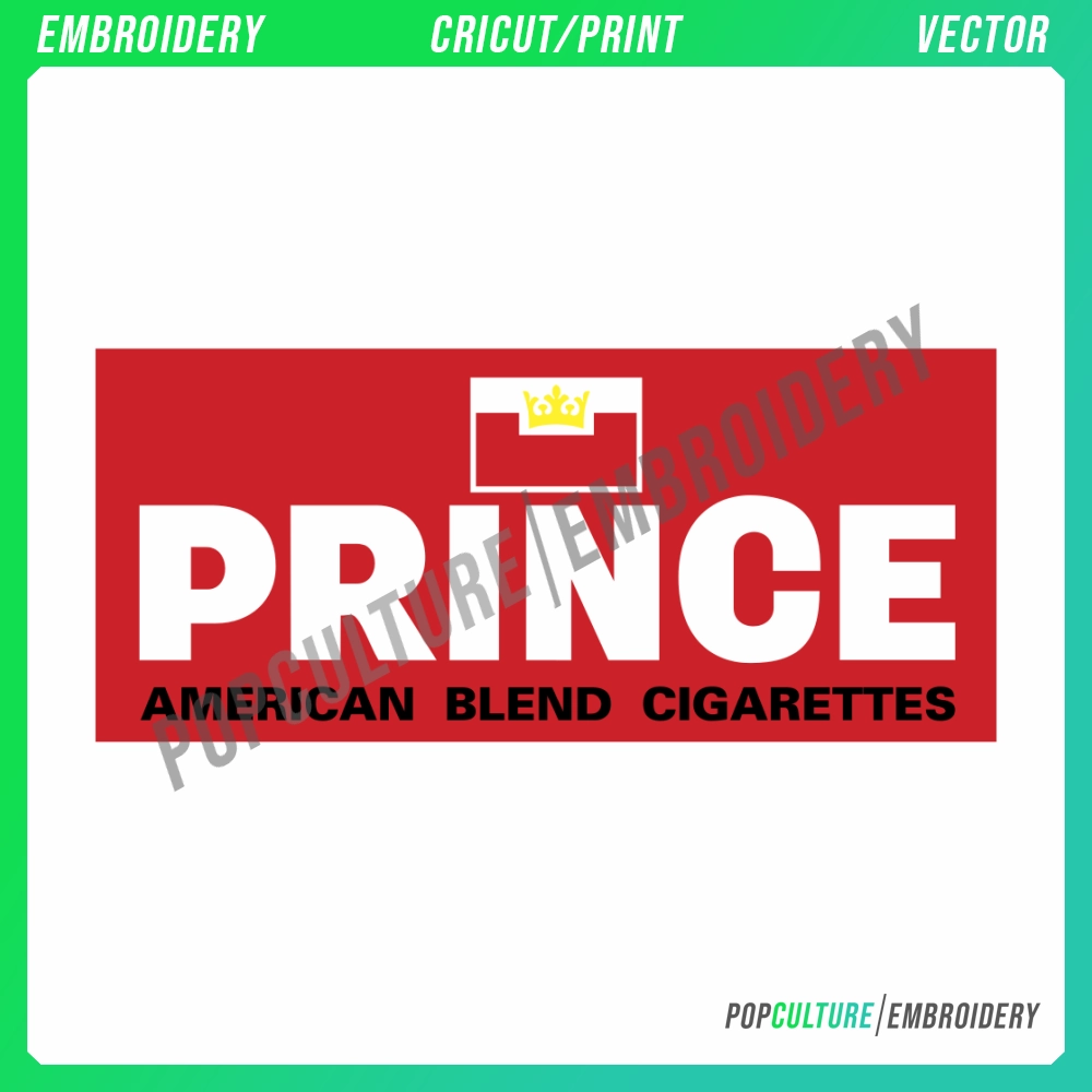 Prince Cigarettes - Official Logo for Embroidery & Vector • Pop Culture ...