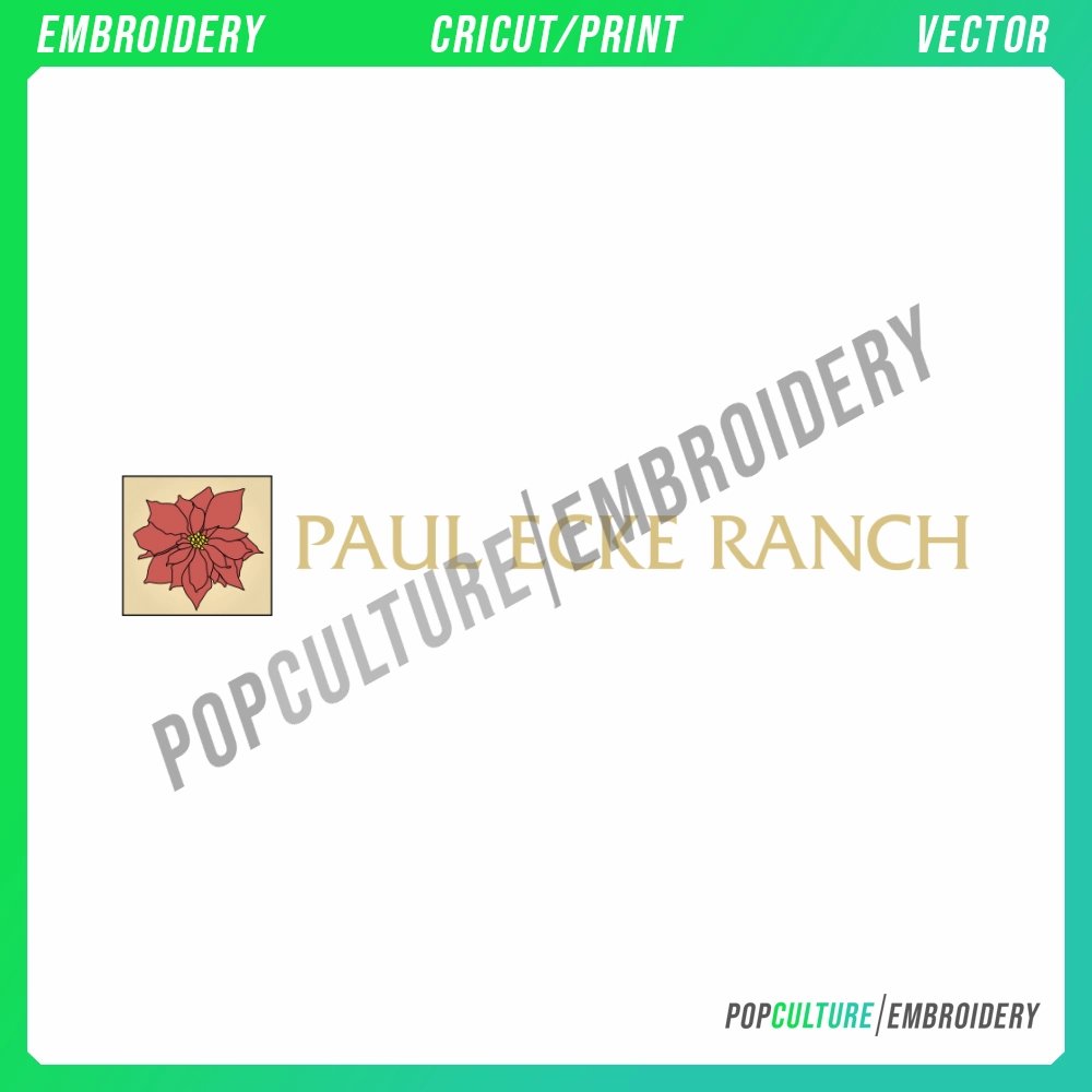 Paul Ecke Ranch - Official Logo for Embroidery & Vector • Pop Culture ...