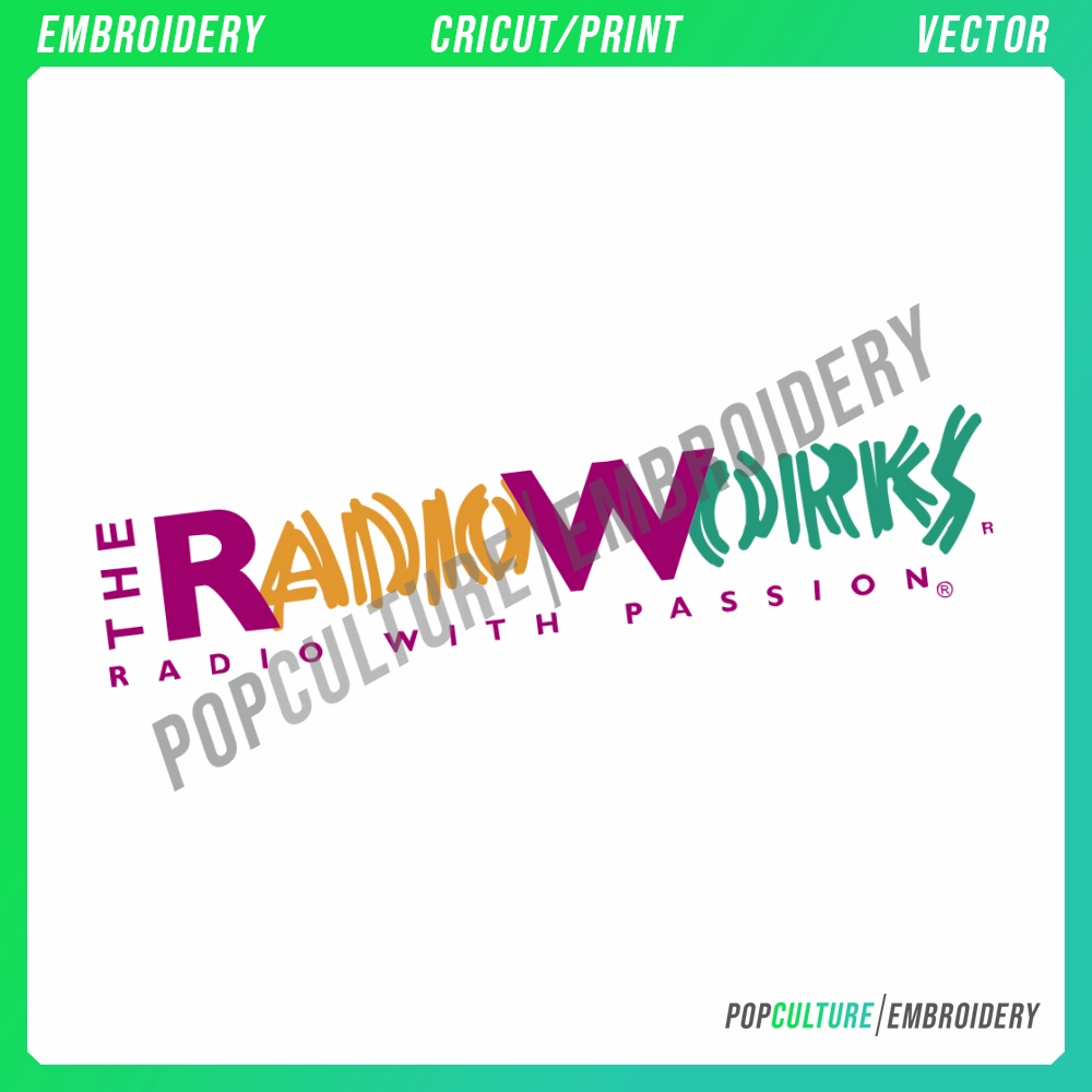 RadioWorks - Official Logo for Embroidery & Vector • Pop Culture ...