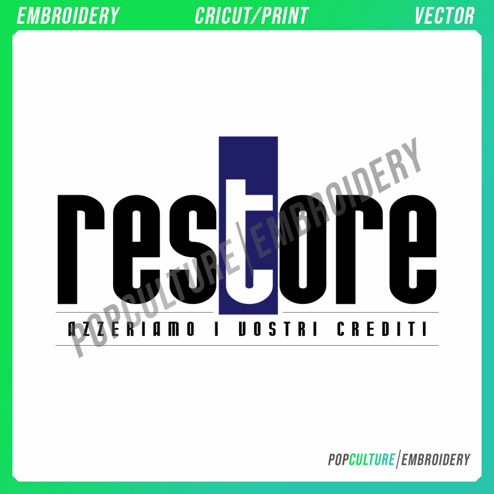 Restore - Official Logo for Embroidery & Vector • Pop Culture ...