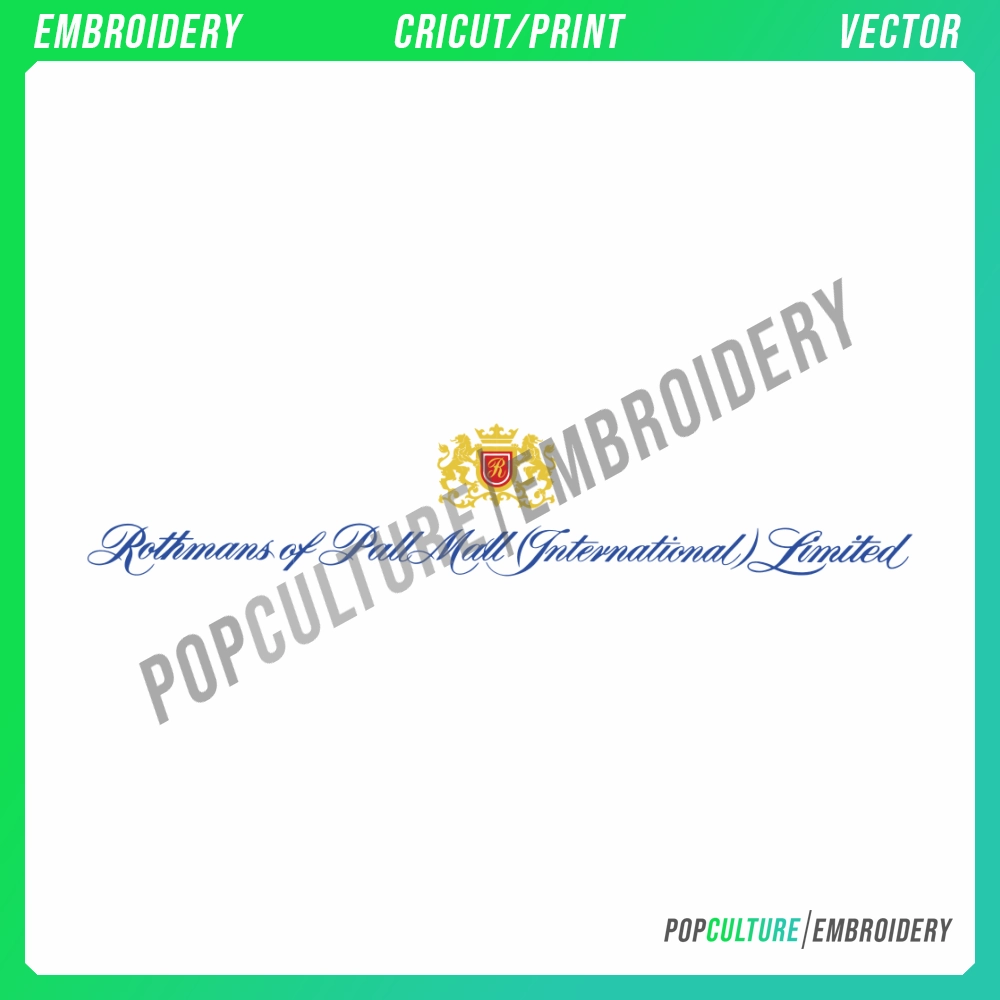 Rothmans of Pall Mall - Official Logo for Embroidery & Vector • Pop ...