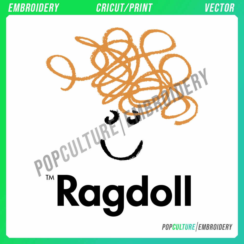 Ragdoll - Official Logo for Embroidery & Vector • Pop Culture ...
