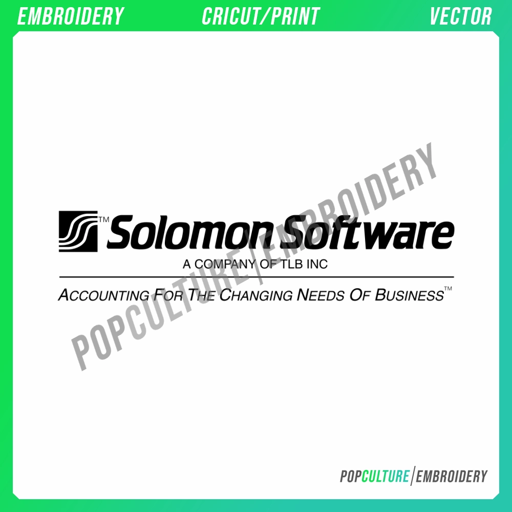 Solomon Software - Official Logo for Embroidery & Vector • Pop Culture ...