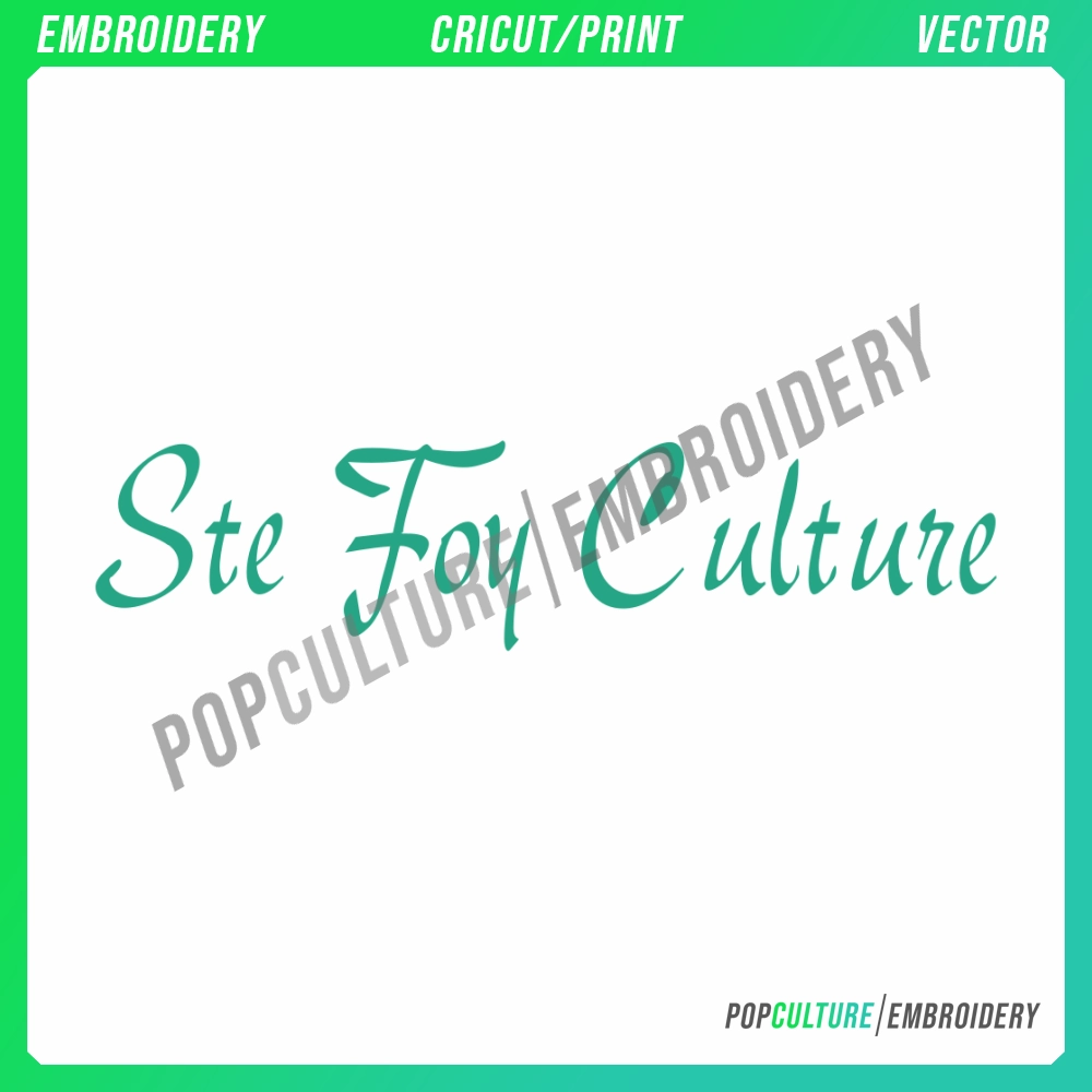 Ste Foy Culture - Official Logo for Embroidery & Vector • Pop Culture Embroidery • 100k ...