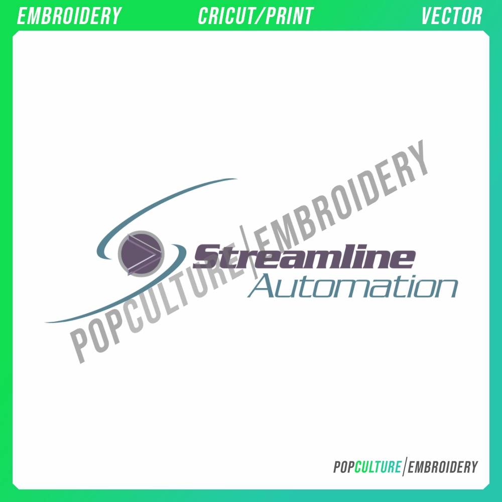Streamline Automation - Official Logo for Embroidery & Vector • Pop ...