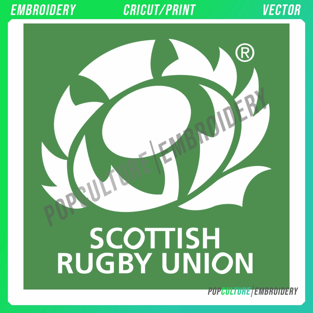 Scottish Rugby Union - Official Logo for Embroidery & Vector • Pop ...