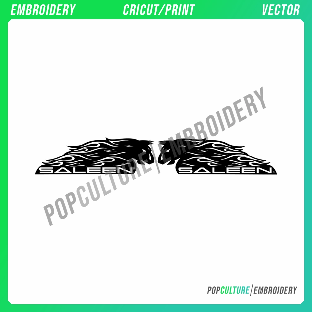 Saleen Mustang - Official Logo for Embroidery & Vector • Pop Culture ...