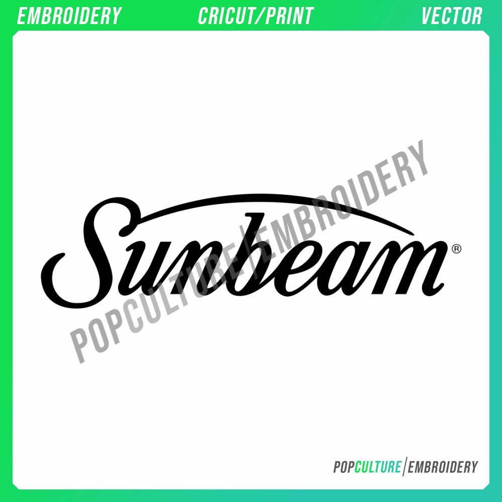 Sunbeam - Official Logo for Embroidery & Vector • Pop Culture ...