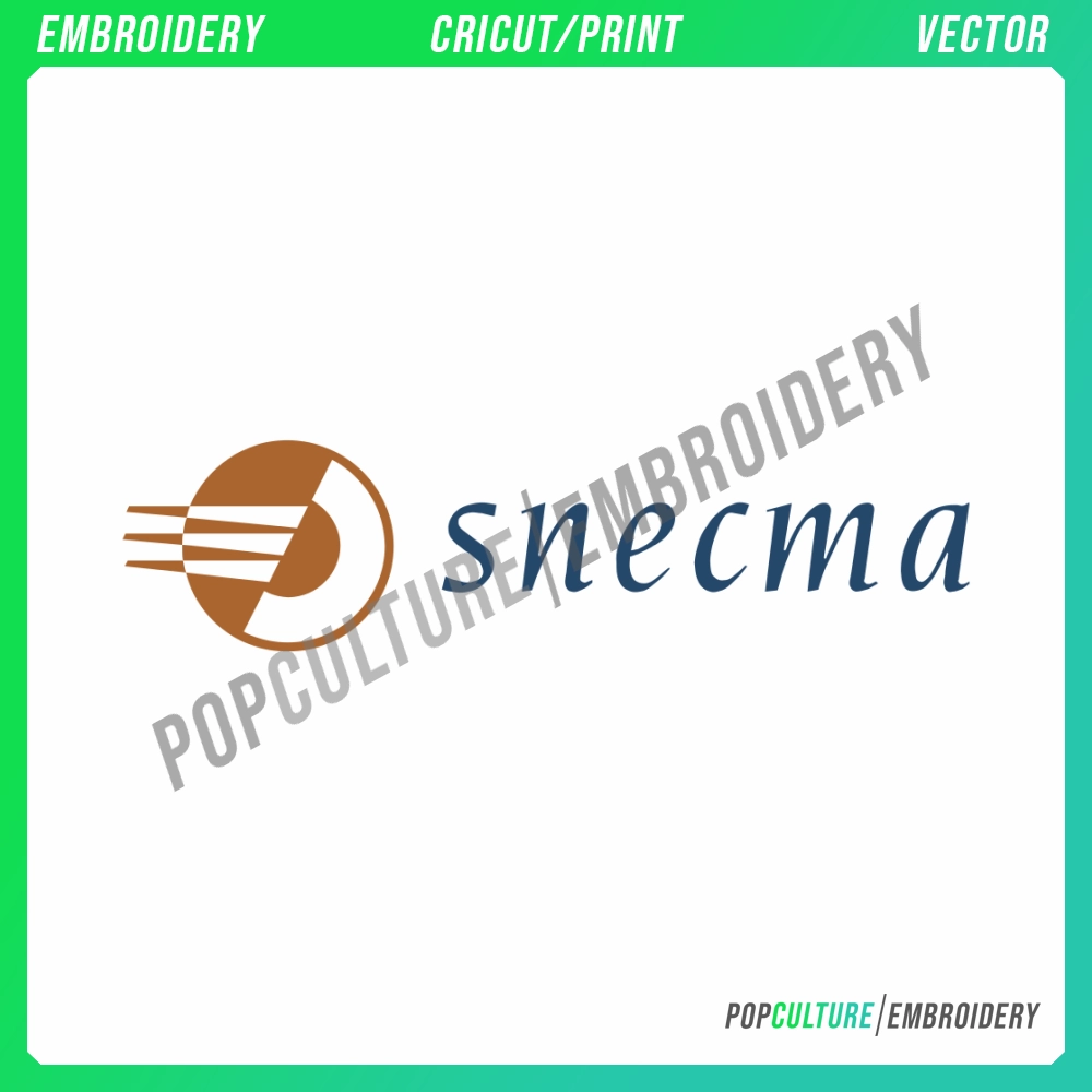 Snecma - Official Logo for Embroidery & Vector • Pop Culture Embroidery ...
