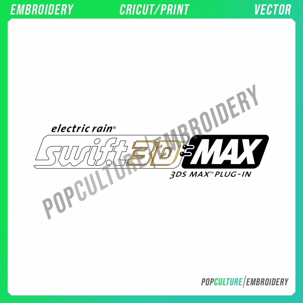 Swift 3D MAX - Official Logo for Embroidery & Vector • Pop Culture ...