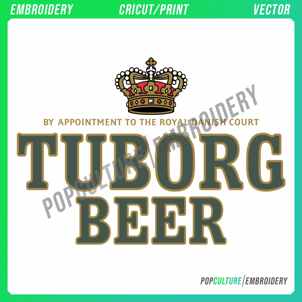 Tuborg Beer Logo - Official Logo for Embroidery & Vector • Pop Culture ...