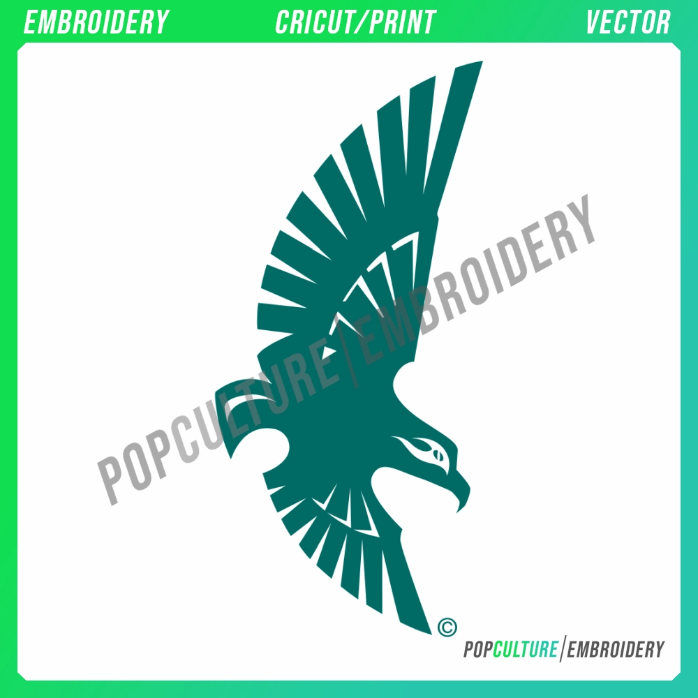 UNCW Soaring Seahawk - Official Logo for Embroidery & Vector • Pop ...